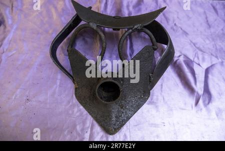 Iron mask medieval inquisition, torture and protection Stock Photo - Alamy