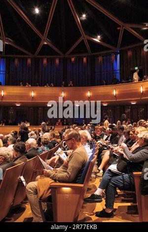 Audience inside the Baker-Baum Concert Hall in La Jolla, California ...