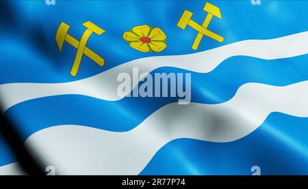 Havirov City Flag, Czech Republic, Closeup View Stock Photo - Alamy