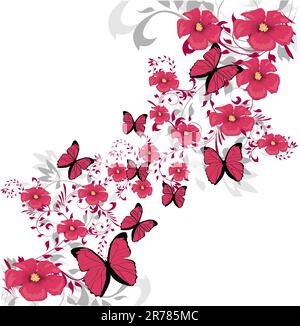 pink flower design Stock Vector Image & Art - Alamy