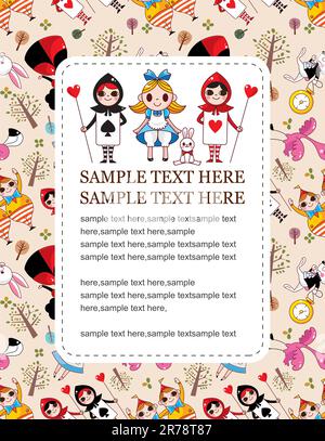 Alice in Wonderland card Stock Vector Image & Art - Alamy