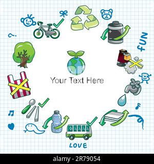 cartoon eco card Stock Vector Image & Art - Alamy