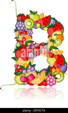 Fruit letter for your design. See others in my gallery Stock Vector ...