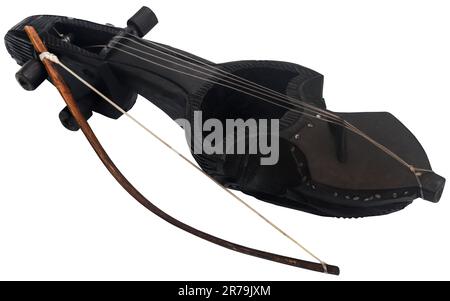 Nepali sarangi a musical instrument of Indian subcontinent closeup and ...