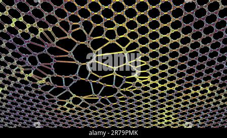 Graphene disorders, conceptual computer illustration. Graphene is an ...