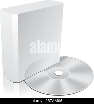 Software CD Box Blank Template. Vector Illustration (EPS 8.0 Stock ...