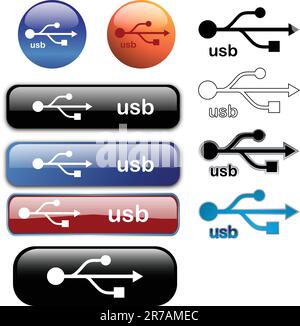 Usb port symbol. Electronic signs and symbols Stock Vector Image & Art ...