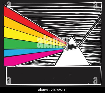 vector illustration prism light refraction Stock Vector Image & Art - Alamy