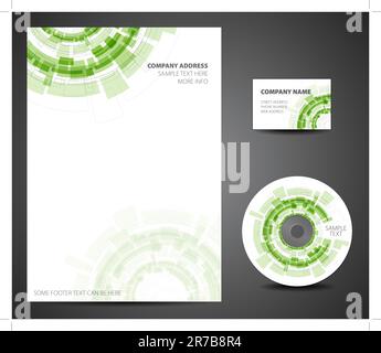 Design template set - business card, cd, paper Stock Vector Image & Art ...