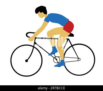 Abstract background with outline of bicycle. Cartoon style vector Stock ...