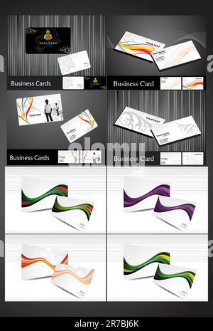 abstract multiple business cards vector illustration Stock Vector Image ...