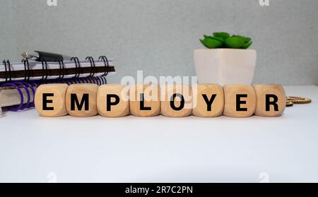EMPLOYER word made with building blocks. concept Stock Photo - Alamy