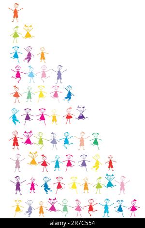 Group of colored stylized kids Stock Vector Image & Art - Alamy