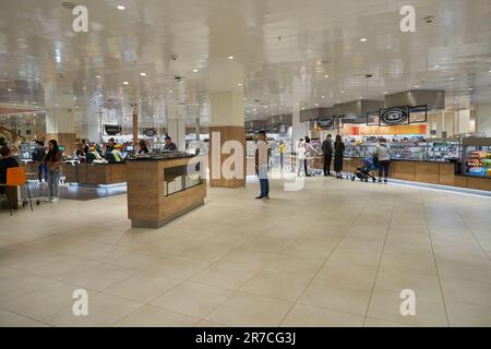 MOSCOW, RUSSIA - CIRCA SEPTEMBER, 2019: sales area in Burger King at ...