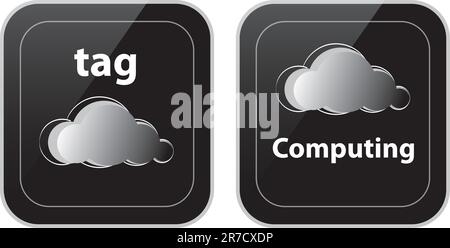 cloud computing button. rounded sign isolated on white background Stock Vector Image & Art - Alamy