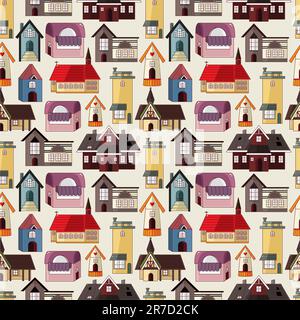 seamless house pattern Stock Vector Image & Art - Alamy
