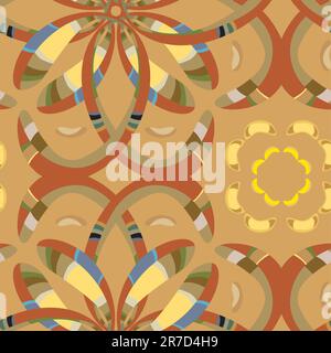 Seamless floral pattern based on traditional folk art ornaments. Art ...