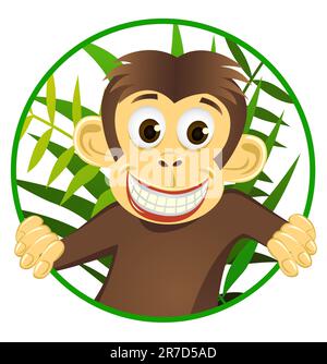 Chimpanzee cartoon vector Stock Vector Image & Art - Alamy
