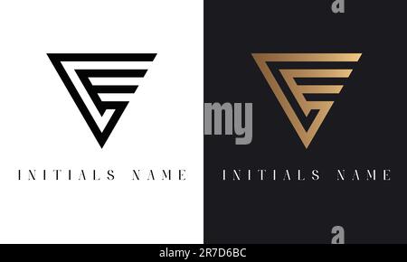 GF letter Type Logo Design vector Template. Abstract Letter GF logo ...