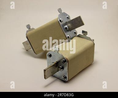 electrical fuse links, fuses on a white background Stock Photo - Alamy