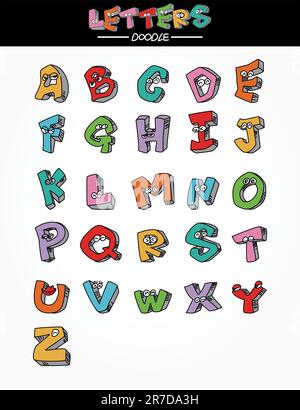 hand draw letters element Stock Vector Image & Art - Alamy