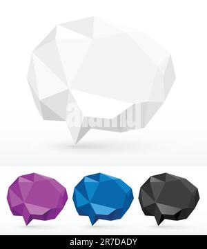 Rumpled bubbles for speech. Vector illustration Stock Vector Image ...