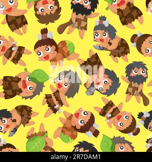 cartoon Caveman seamless pattern Stock Vector Image & Art - Alamy