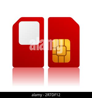 standard red sim card Stock Vector Image & Art - Alamy