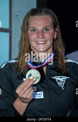 Marie Wattel competes during the Swimming French National Championships ...