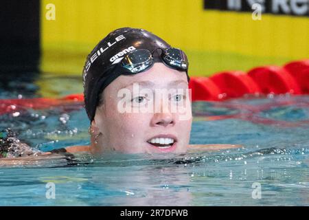 Justine Delmas competes during the Swimming French National ...