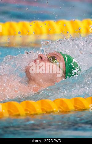Leon Marchand of France competes in the men's 400-meter individual ...