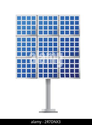 solar panel icon over white background vector illustration Stock Vector ...