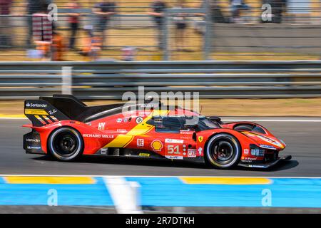 The Ferrari 499P Hypercar race car No. 50, from the AF Corse team, on ...