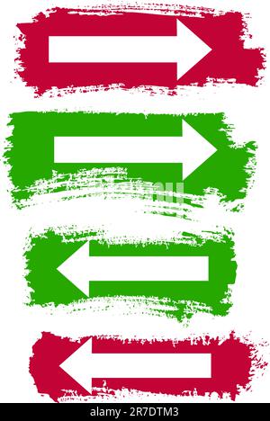 Pen marker line red arrow, underline, emphasis element set. Hand drawn ...