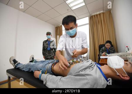 GUIYANG, CHINA - JUNE 15, 2023 - Young people undergo a physical ...