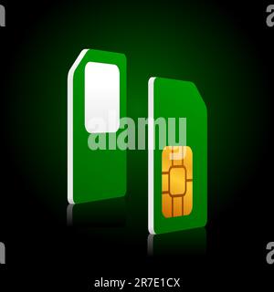 green sim card Stock Vector Image & Art - Alamy