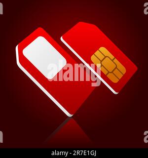 standard red sim card Stock Vector Image & Art - Alamy