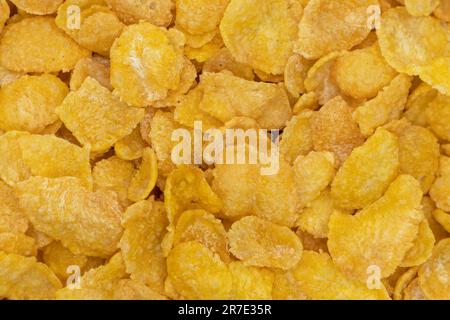 Corn-flakes background and texture, cornflake cereal box for morning ...