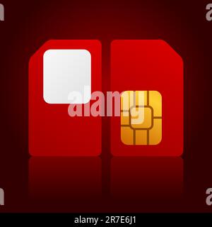 standard red sim card Stock Vector Image & Art - Alamy