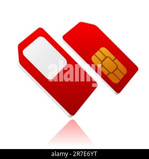 standard red sim card Stock Vector Image & Art - Alamy