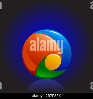 colorful and shiny chromium ball graphics Stock Vector Image & Art - Alamy