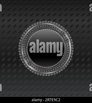 Illustration heraldic shield on titanium background - vector Stock ...