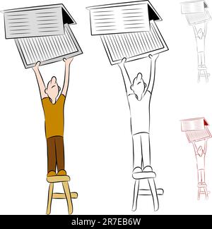 filter air conditioner cartoon vector illustration Stock Vector Image ...