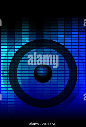 Party Background - Equalizer and Loudspeaker on Black Background Stock ...