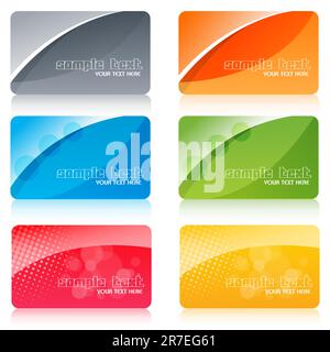 illustration of colorful international debit cards on white background ...