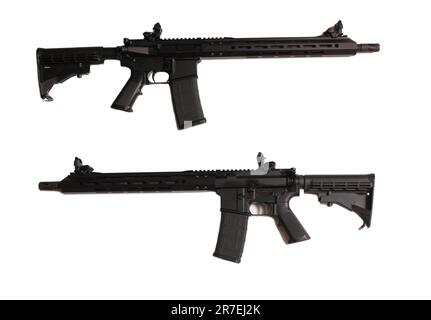 AR-15 Type Assault Weapon Isolated on White Background Left and Right ...
