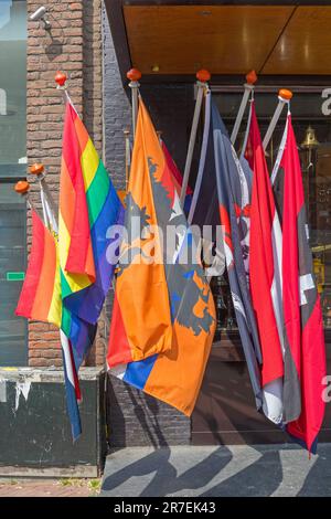 All Kind of Decorative Flags Mix at Poles Stock Photo - Alamy