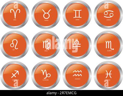 zodiac button collection - vector Stock Vector Image & Art - Alamy
