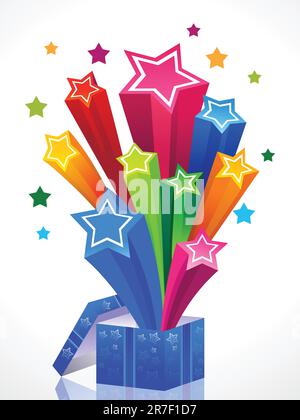 abstract colorful magic box vector illustration Stock Vector Image ...