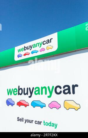 we buy any car signage in Galashiels Stock Photo - Alamy